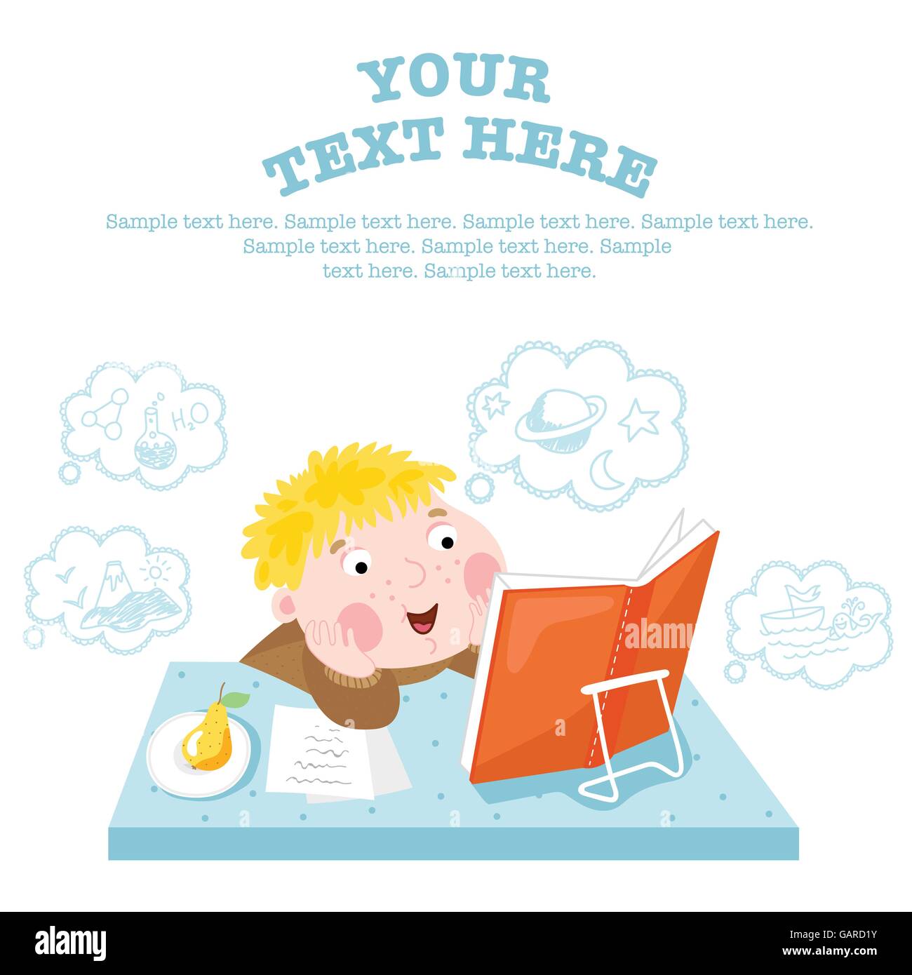 Child learns Stock Vector Images - Alamy