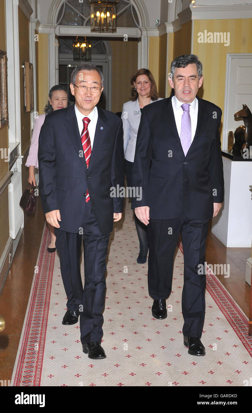 Gordon Brown meets Ban Ki-moon Stock Photo - Alamy