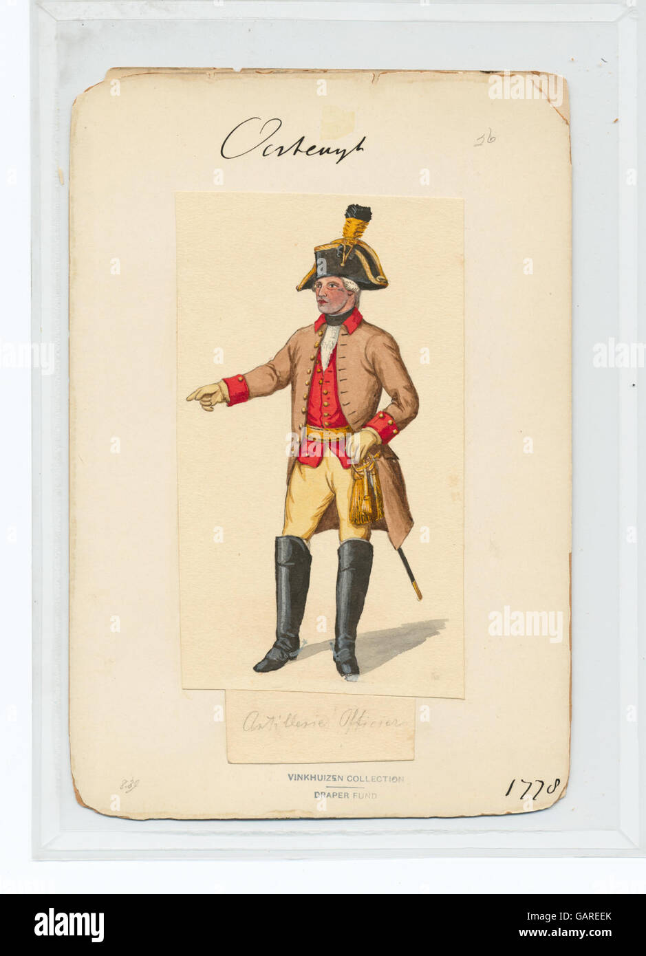 This reference to 'Artillerie Officier. 1778' likely pertains to a ...