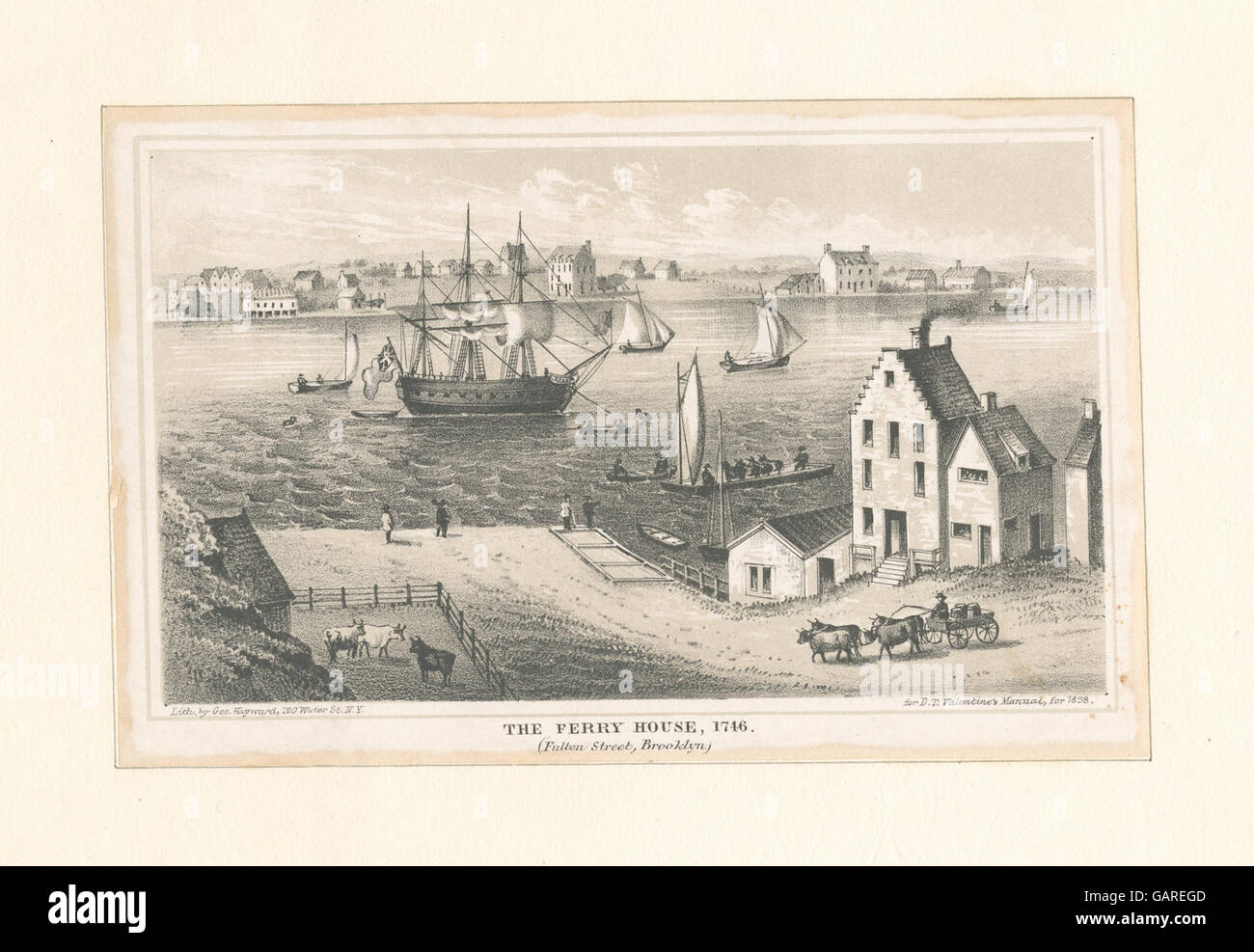 The Ferry House, located at Fulton Street in Brooklyn, was a ...