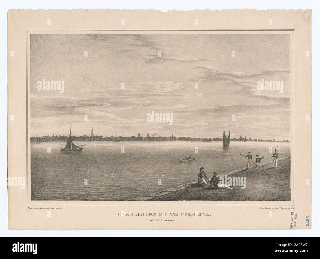 A historical representation of Charleston, South Carolina, emphasizing ...