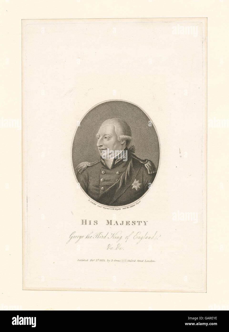 A portrait of George III, King of Great Britain, illustrating his role ...