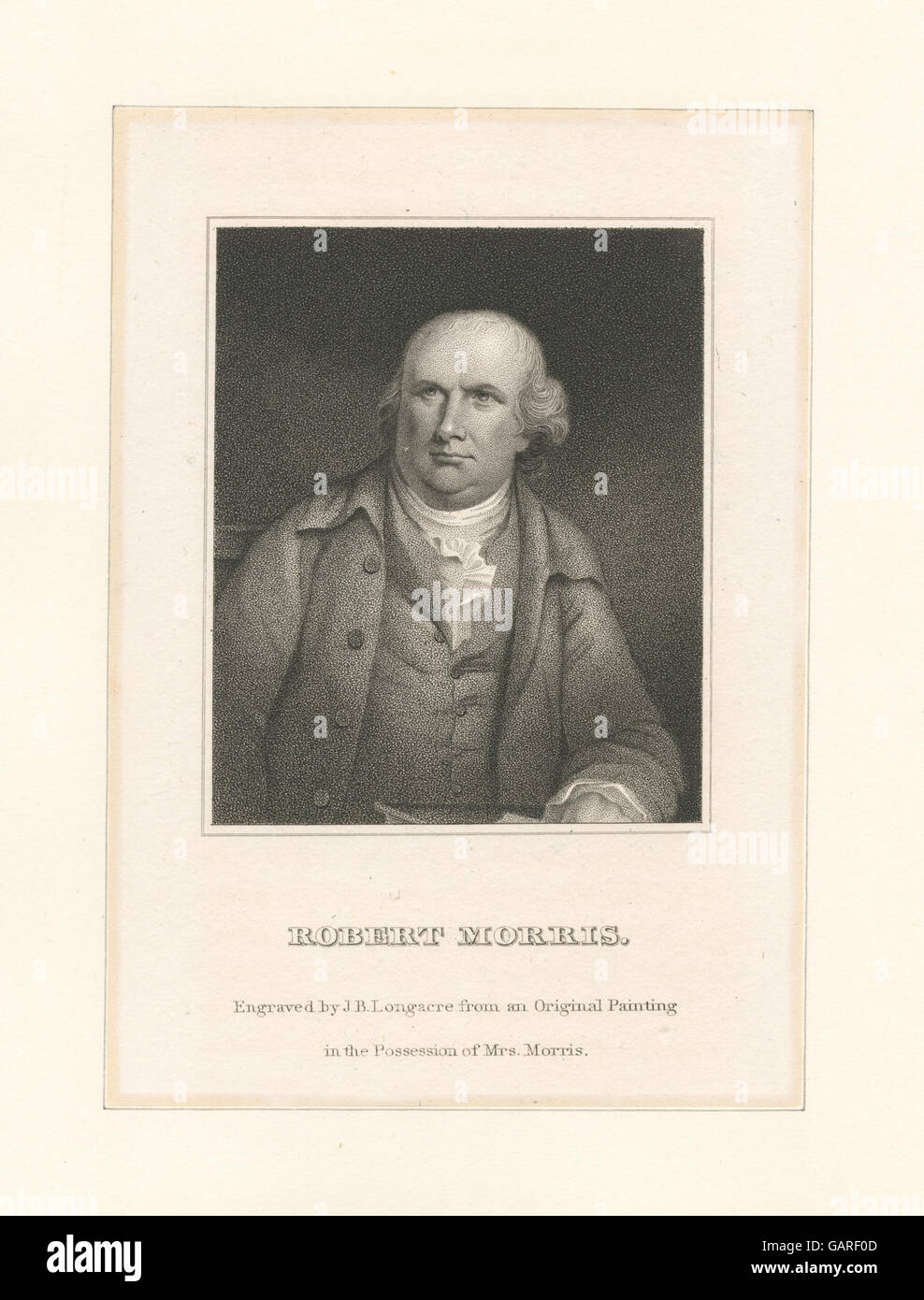This portrait features Robert Morris, a key figure in American history ...