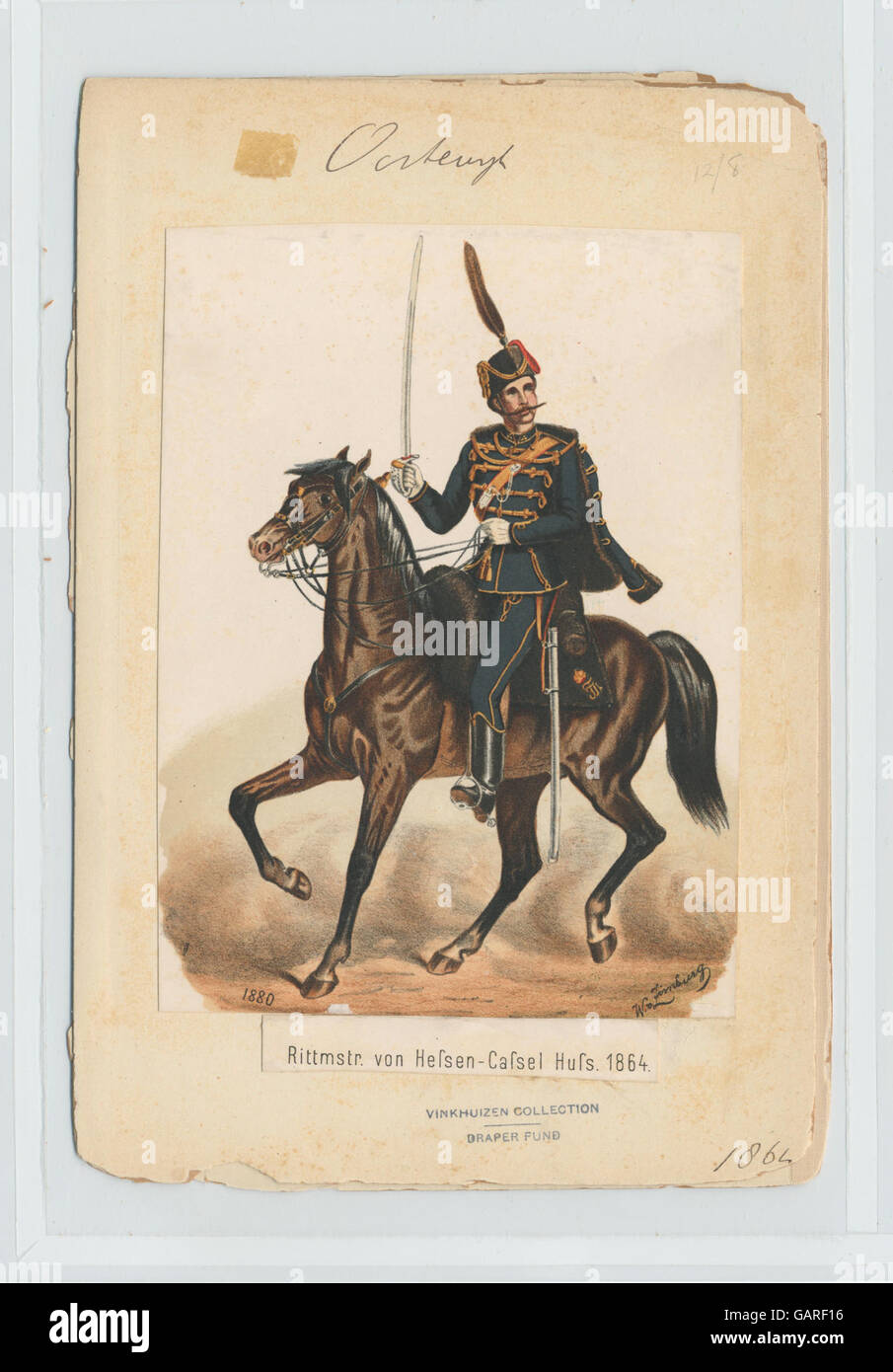 Photograph of a Rittmeister (captain) of the Hessen-Cassel Hussars ...