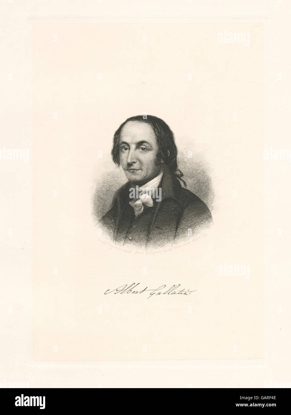 A photograph of Albert Gallatin, a significant figure in American ...