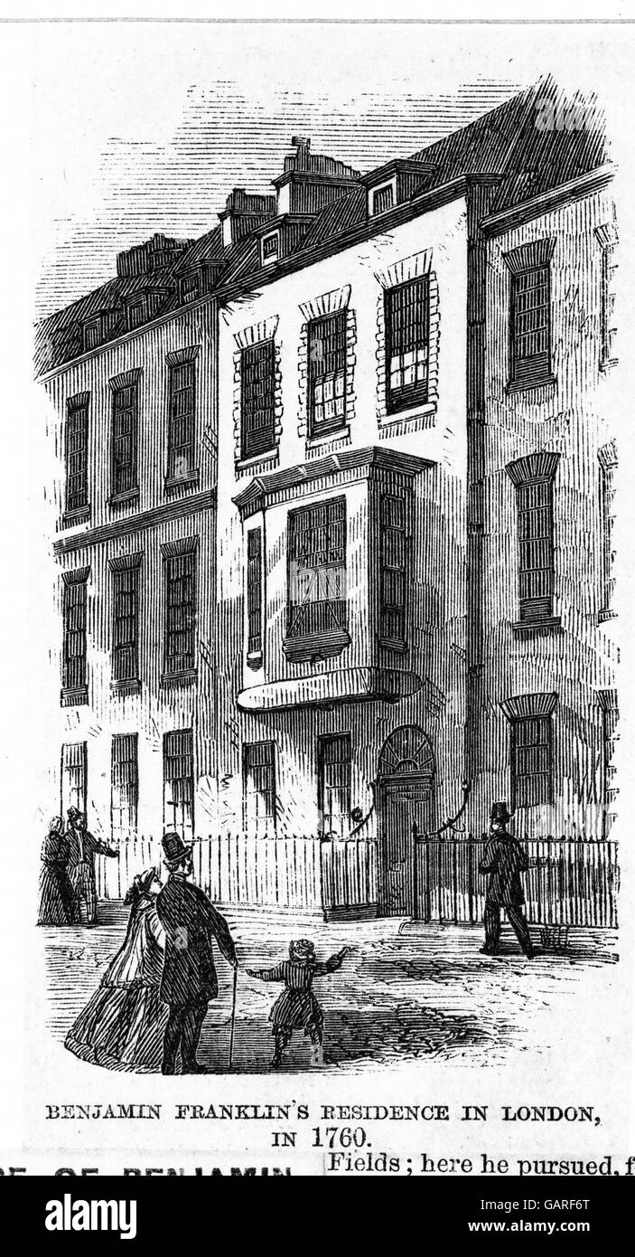 Benjamin Franklin resided in London in 1760 as an ambassador for the ...