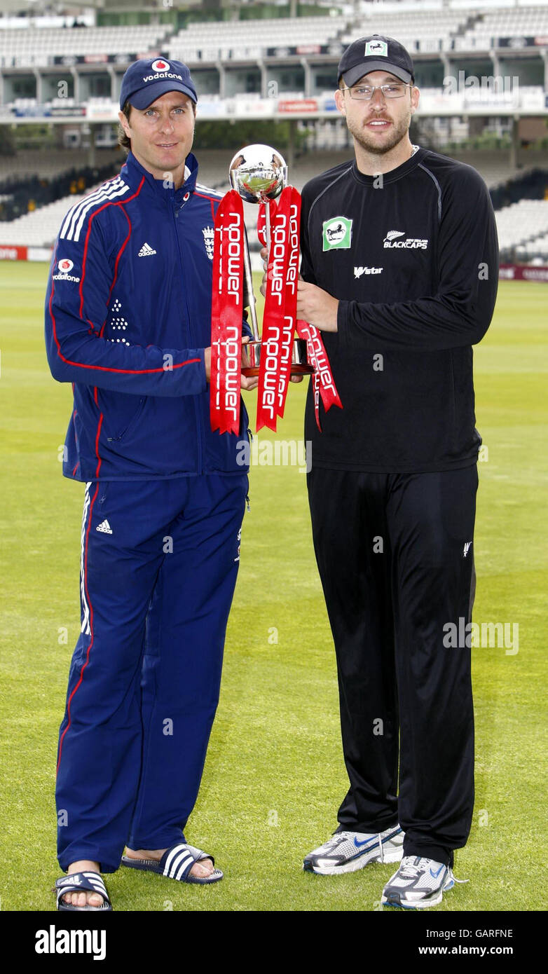 New zealand captain daniel vettori nets session lords hi-res stock ...