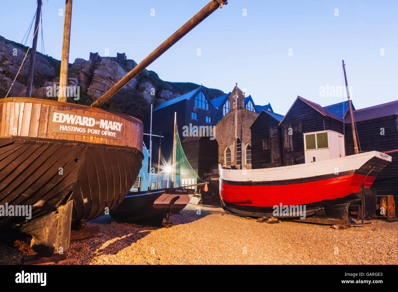 England, East Sussex, Hastings, Fisherman's Museum, Display of ...