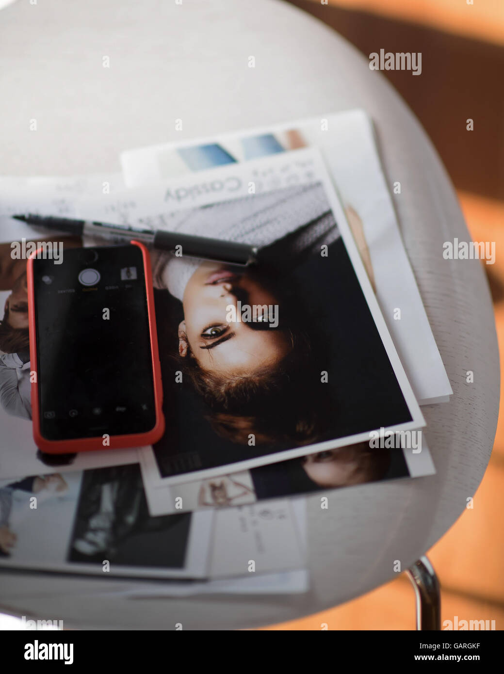 Australia. 05th July, 2016. Models composite cards pictured during the ...