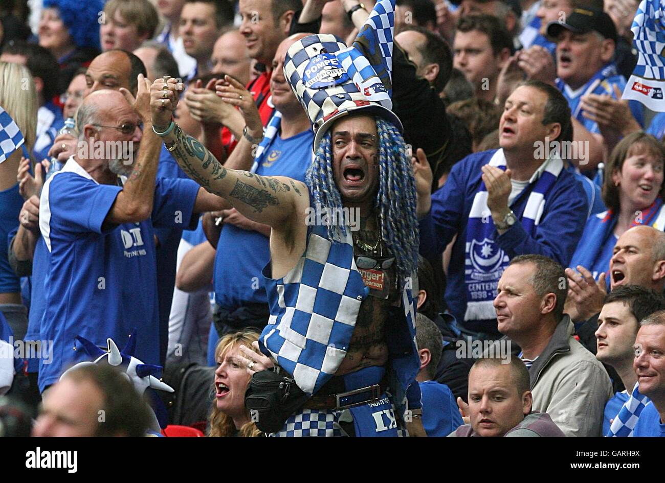 Portsmouth fan John 'Portsmouth Football Club' Westwood, in the stands ... Portsmouth fan John 'Portsmouth Football Club' Westwood, in the stands ...