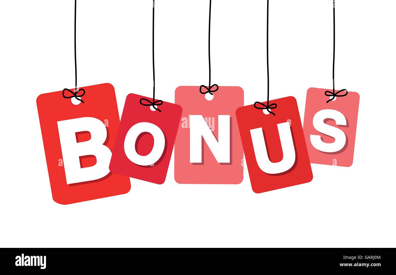 Vector colorful hanging cardboard. Tags - bonus Stock Vector Image ...