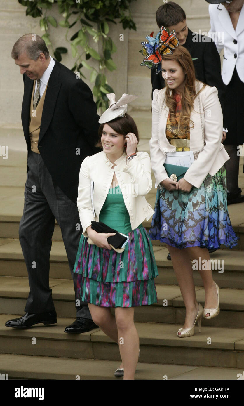 After attending the marriage ceremony of peter phillips hi-res stock ...