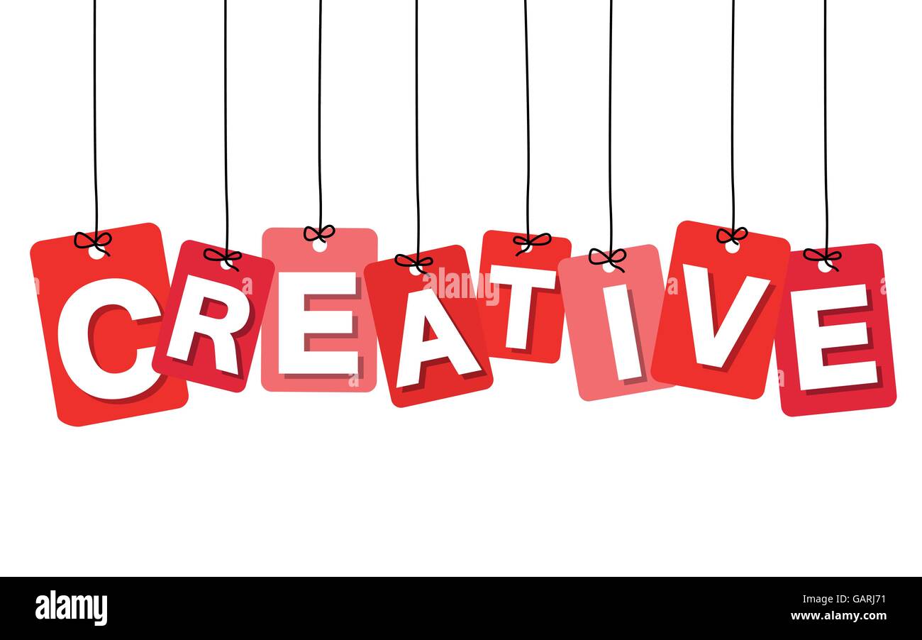 Vector colorful hanging cardboard. Tags - creative Stock Vector Image ...