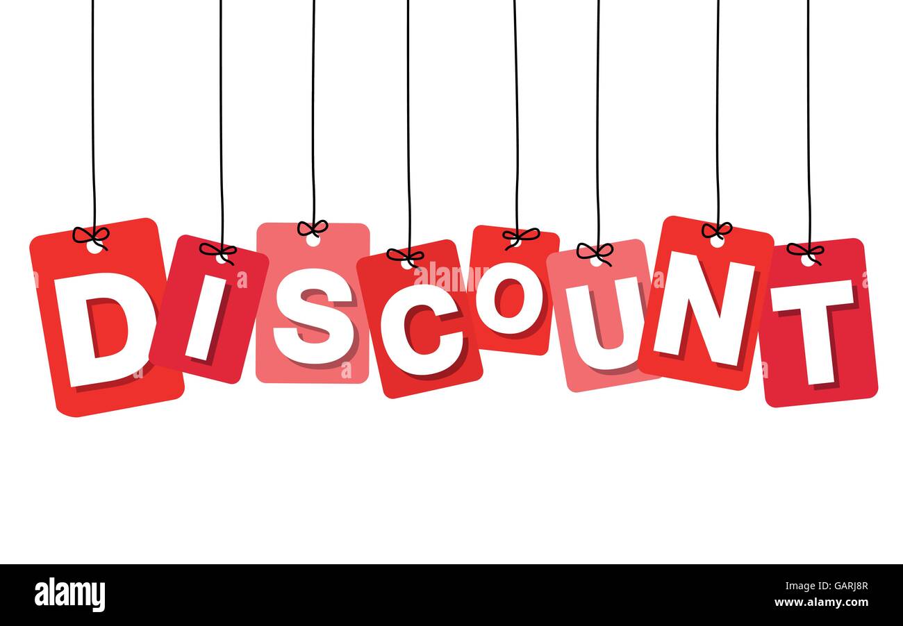 Vector colorful hanging cardboard. Tags - discount Stock Vector Image ...