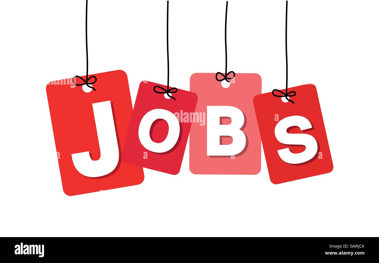 Vector colorful hanging cardboard. Tags - jobs Stock Vector Image & Art ...