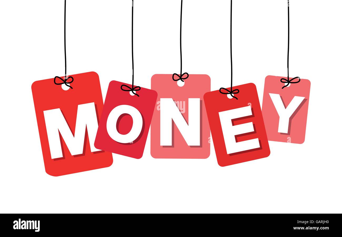 Vector colorful hanging cardboard. Tags - money Stock Vector Image ...