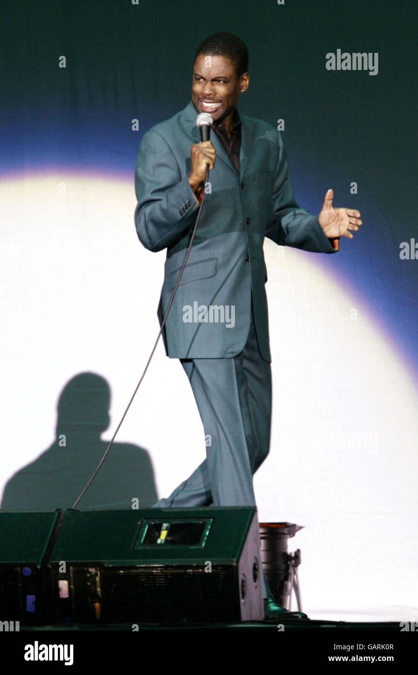 Chris Rock live - London. US comedian Chris Rock performing at the O2 ...