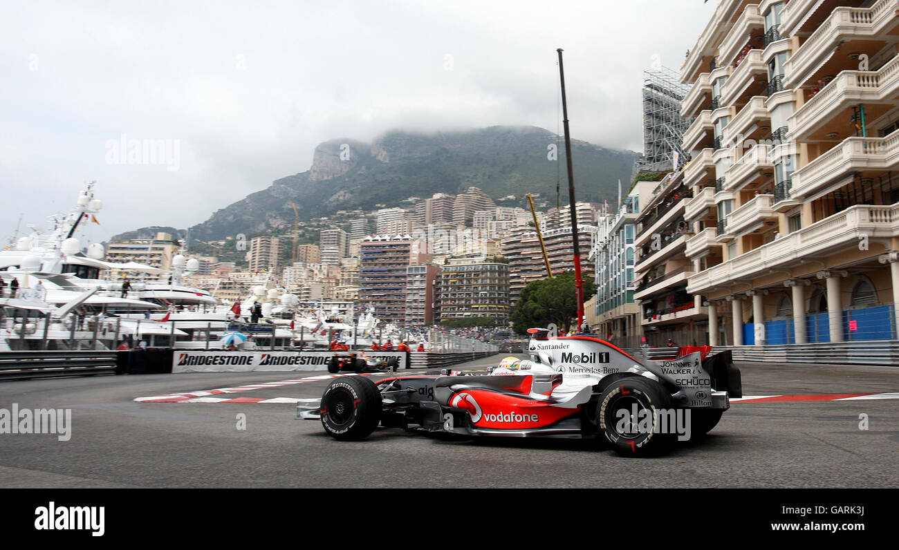 Great Britain's Lewis Hamilton in the Vodafone McLaren Mercedes enters ...