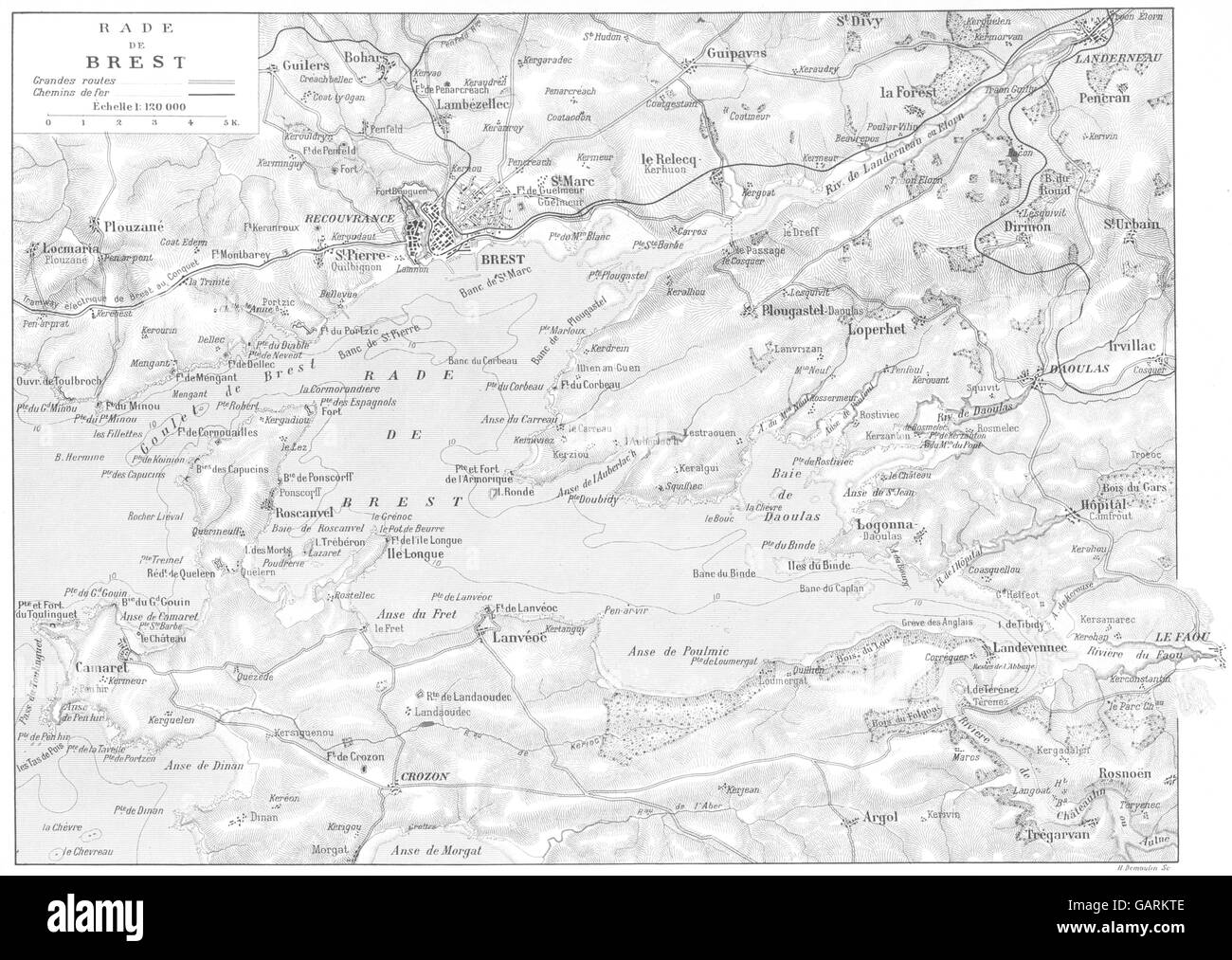 Map of brest france hi-res stock photography and images - Alamy