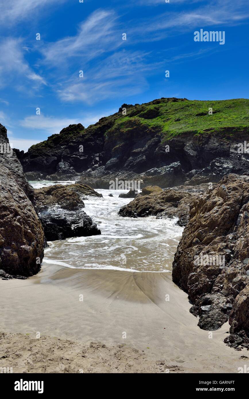 Kynance Cove beach on the Lizard Peninsula Cornwall England UK Stock ...