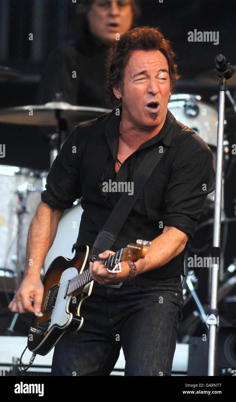 Bruce Springsteen performs in concert at the Emirates Stadium, in north ...