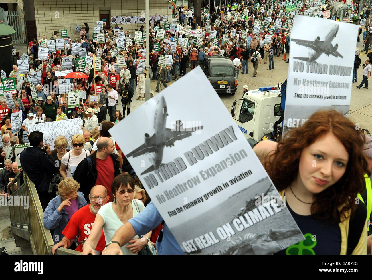 Heathrow placard hi-res stock photography and images - Alamy