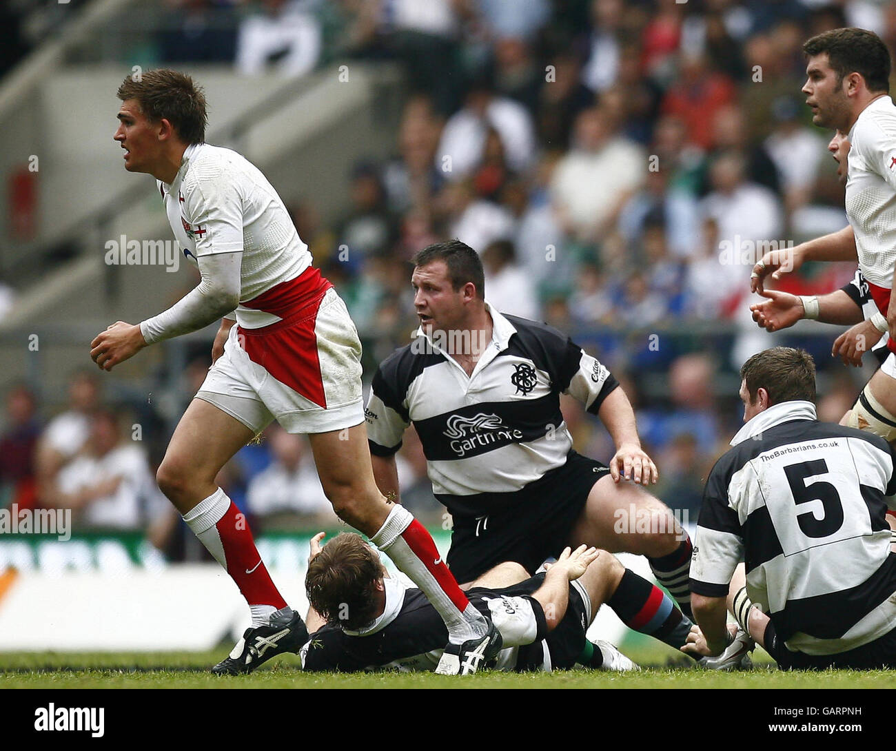 Barbarian's Mark Regan looks on during the International match at ...