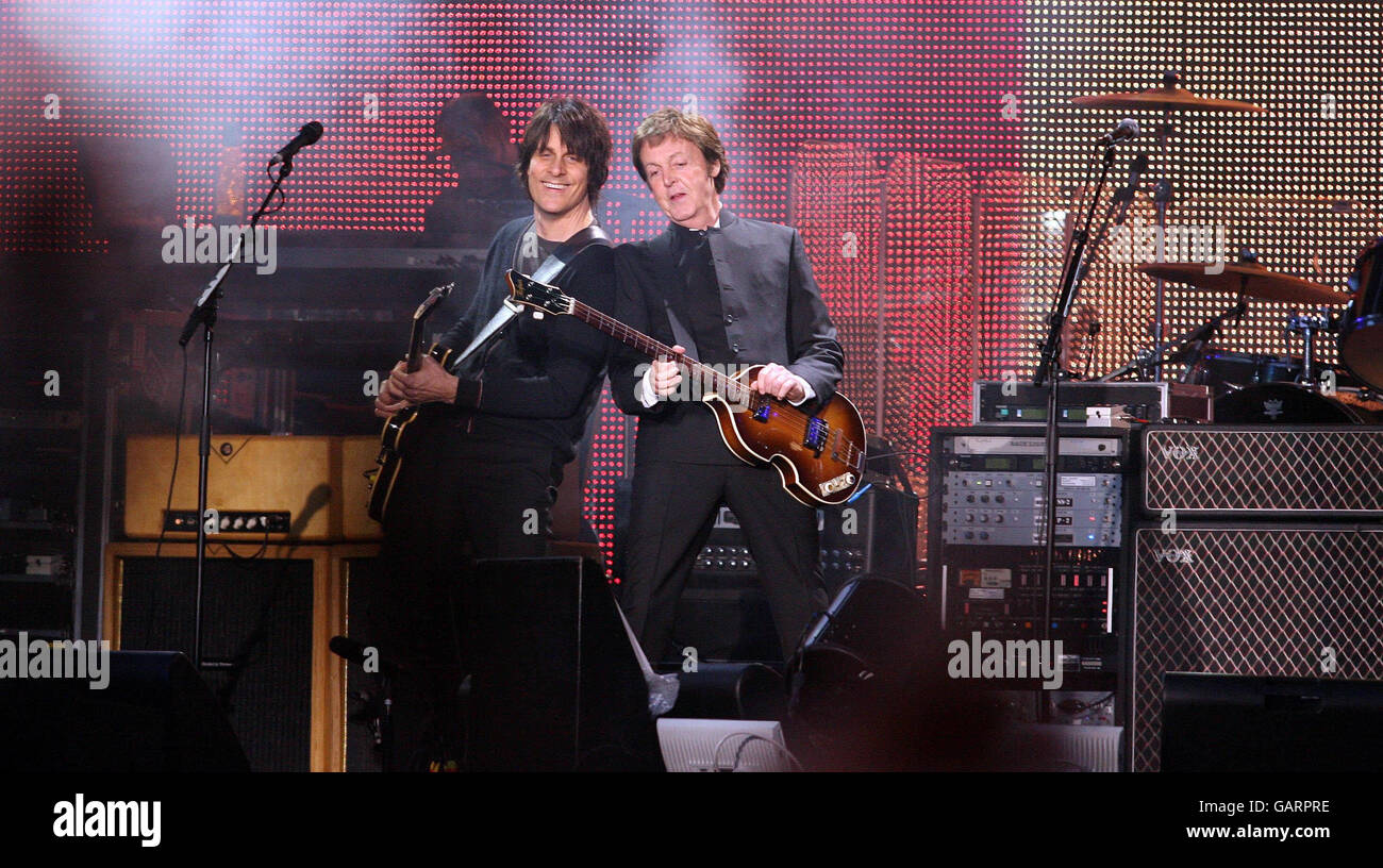 Sir Paul McCartney plays live at Anfield Stadium, Liverpool during the ...