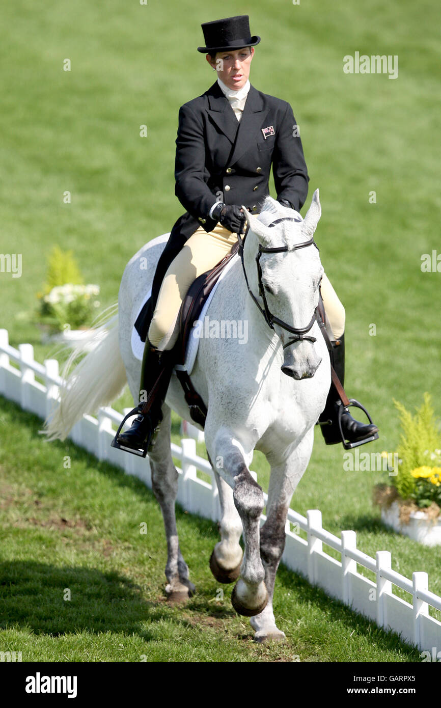 New Zealand's Caroline Powell on Lenamore during the Dressage ...