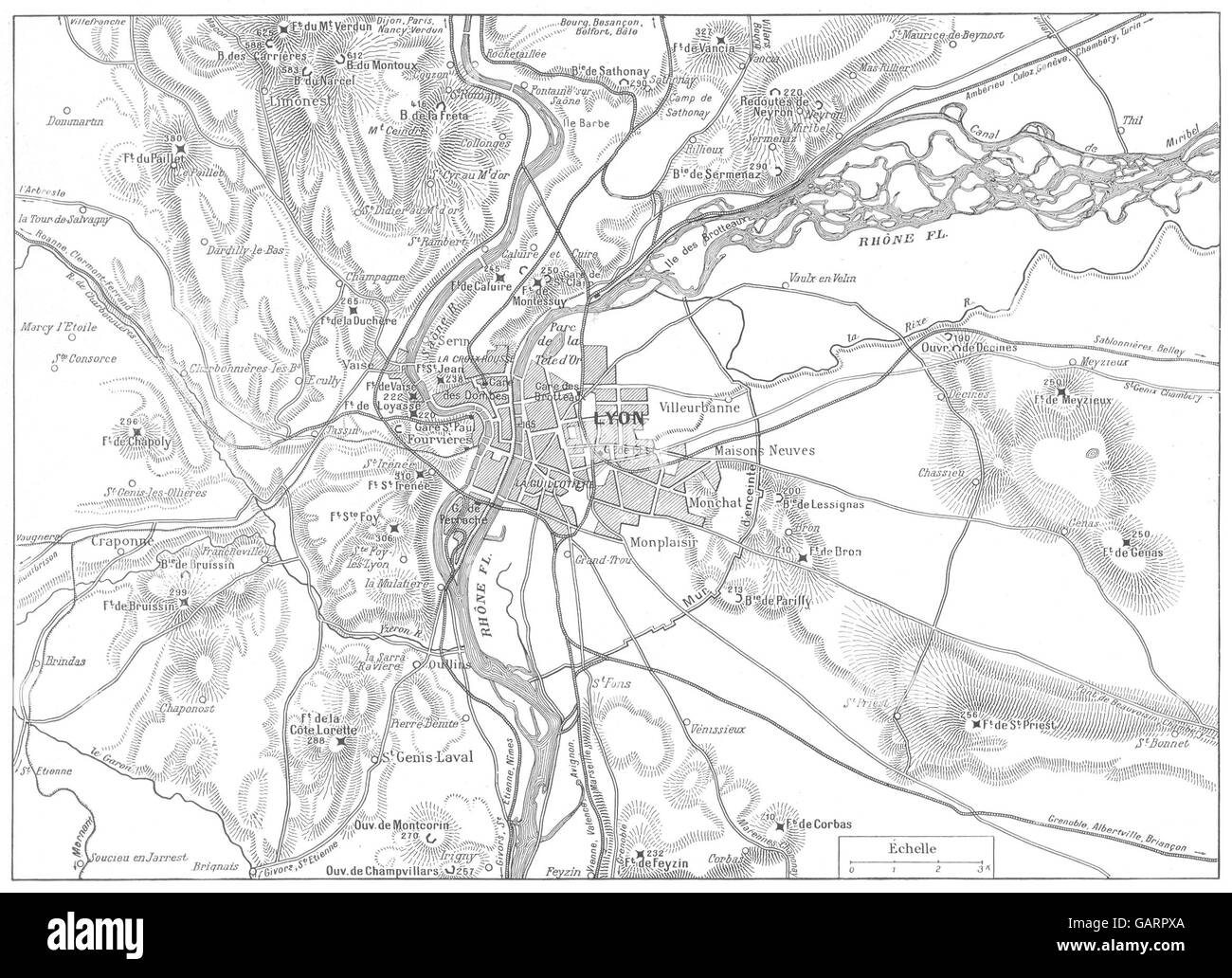 Antique map of lyon hi-res stock photography and images - Alamy