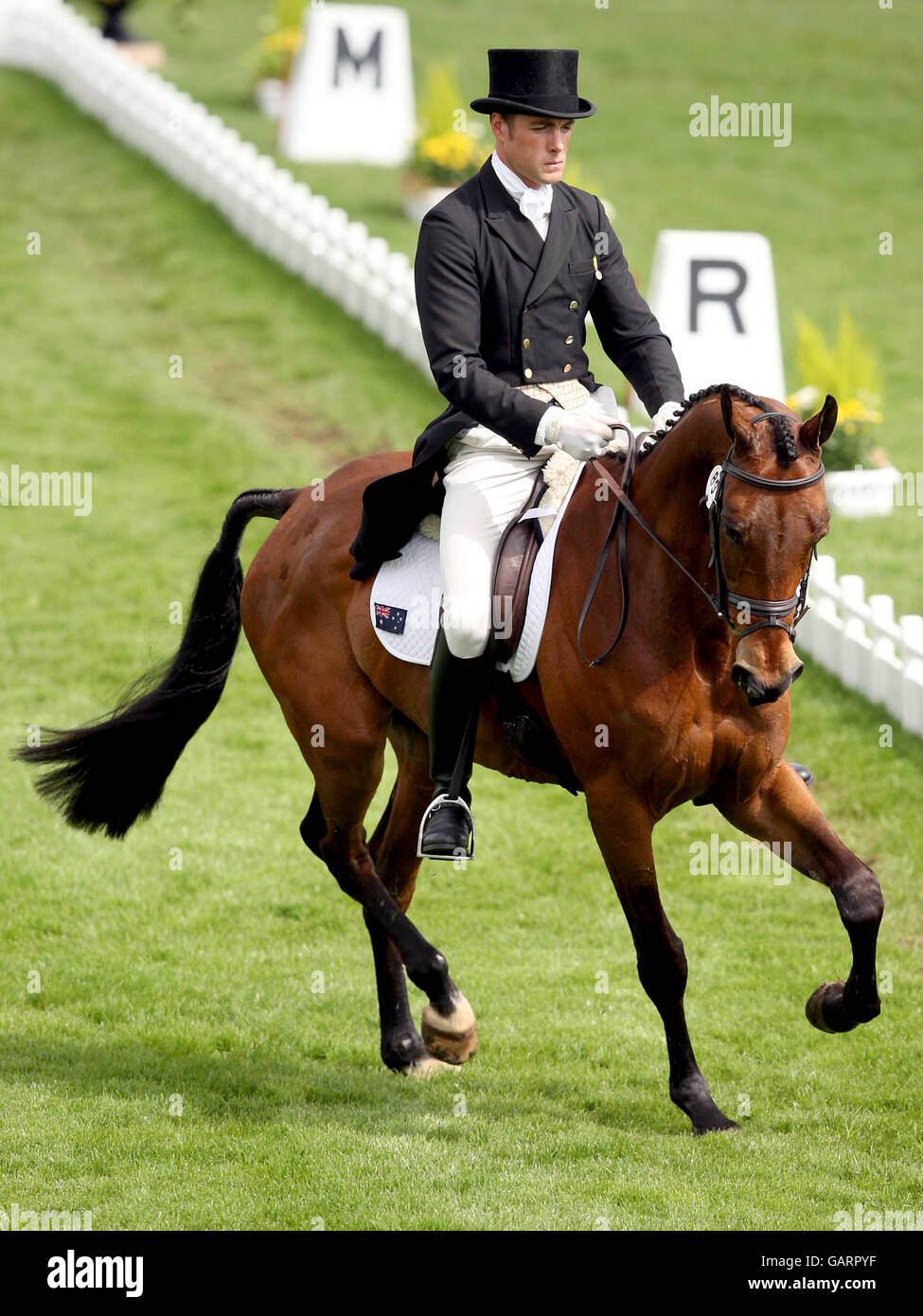 Australia's Paul Tapner on Inonothing during the Dressage competition ...