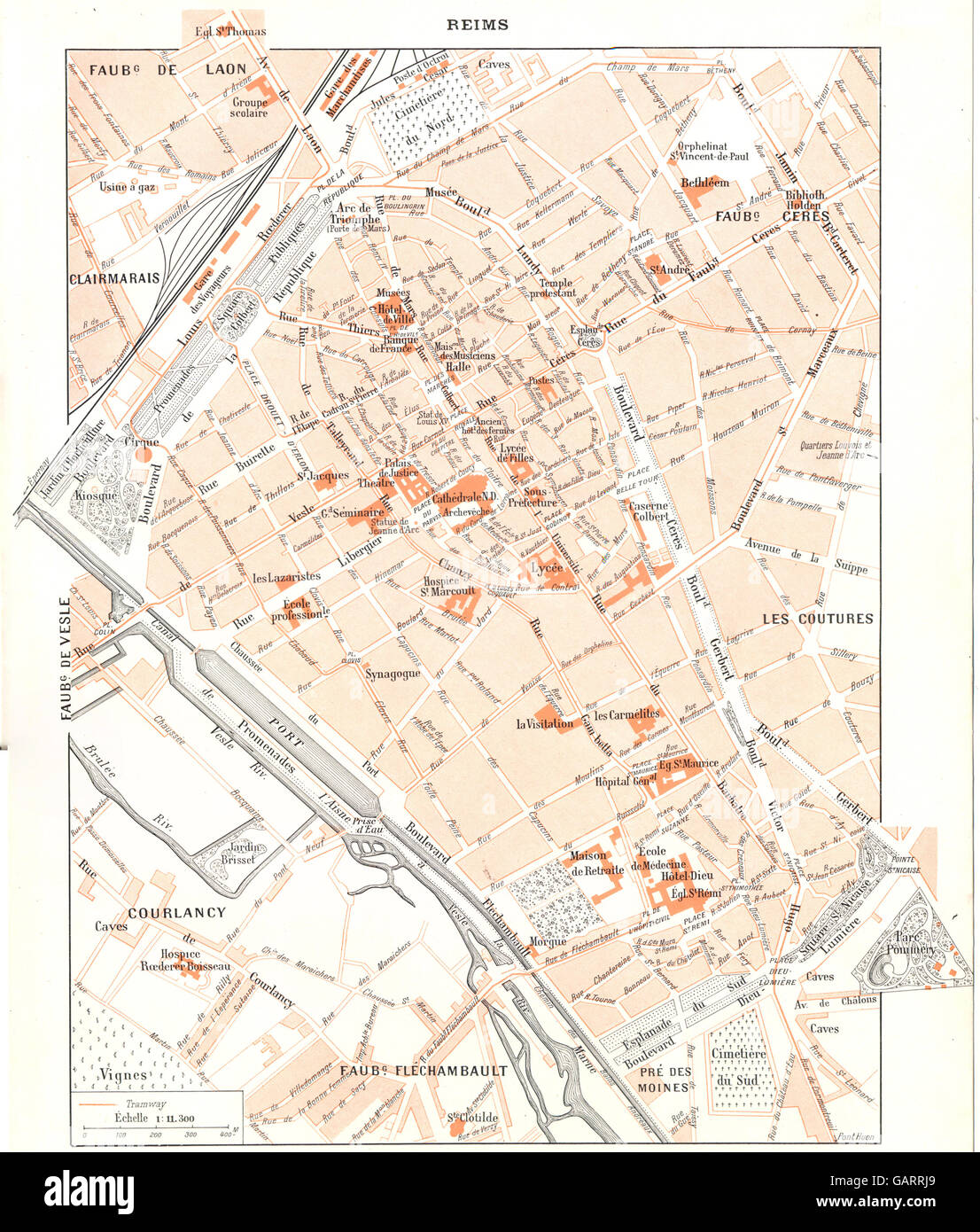 Reims map hi-res stock photography and images - Alamy