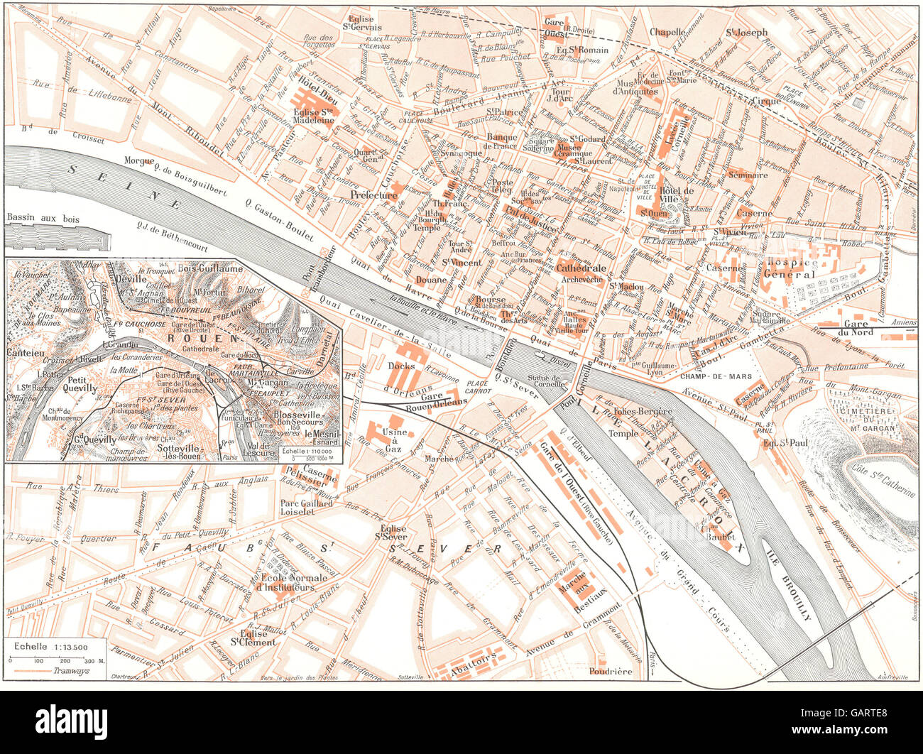 Map of paris 1900 hi-res stock photography and images - Alamy