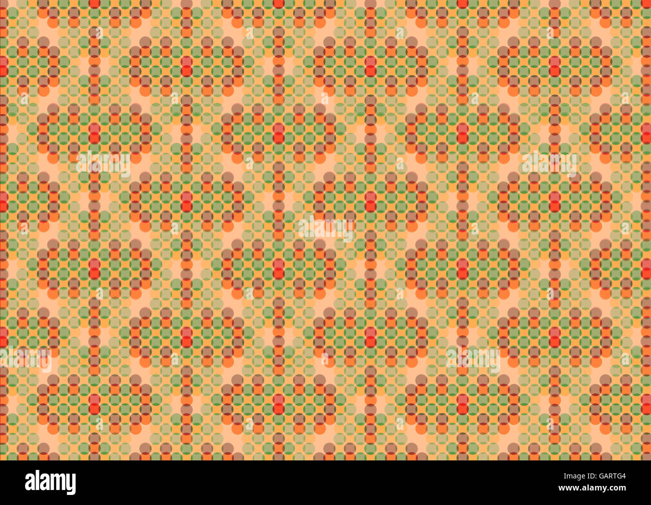 Orange repeating retro pattern, circles and diamonds Stock Photo - Alamy