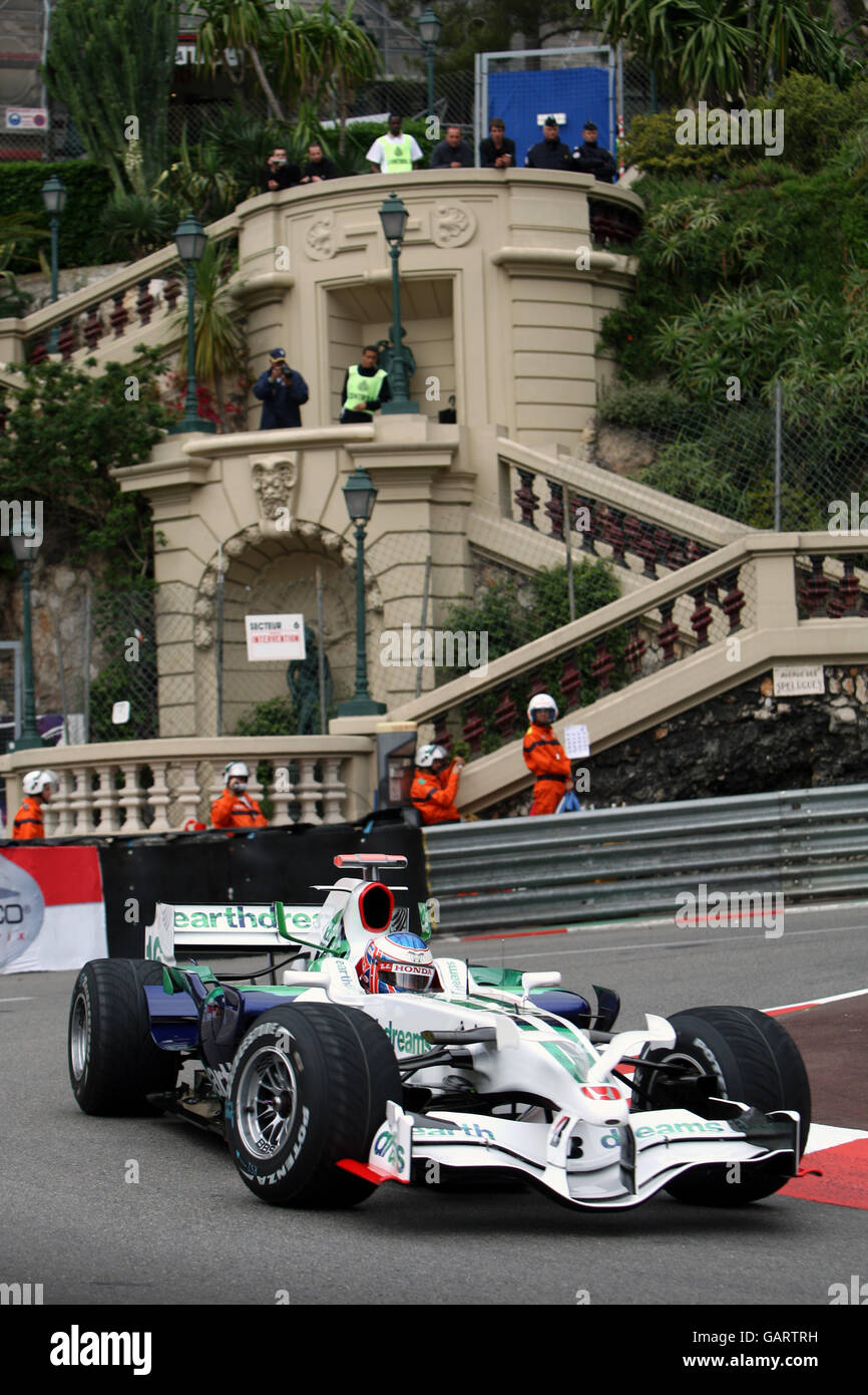 Jenson button in honda qualifying in monte carlo hi-res stock ...