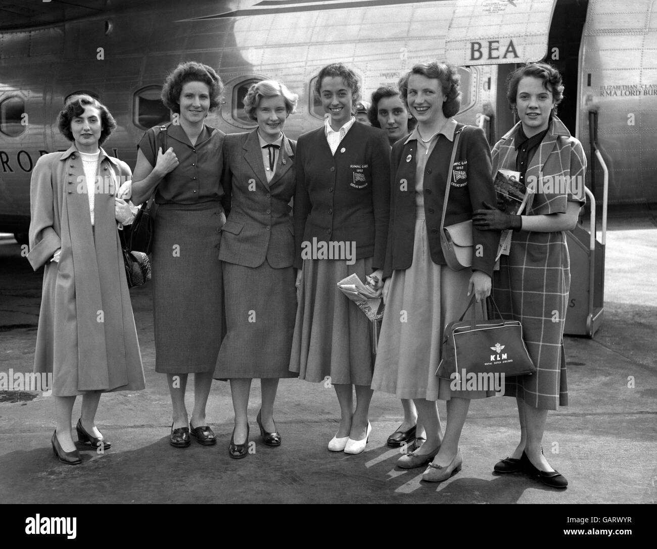 British athletes, left to right, Constance Willoughby, Joan Linsell ...