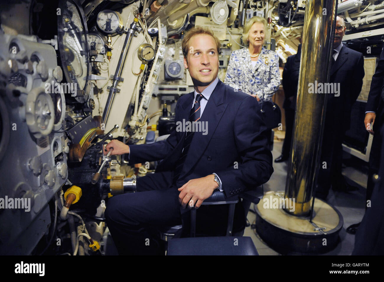 Prince William in the driving seat of HMS Alliance during his visit at ...