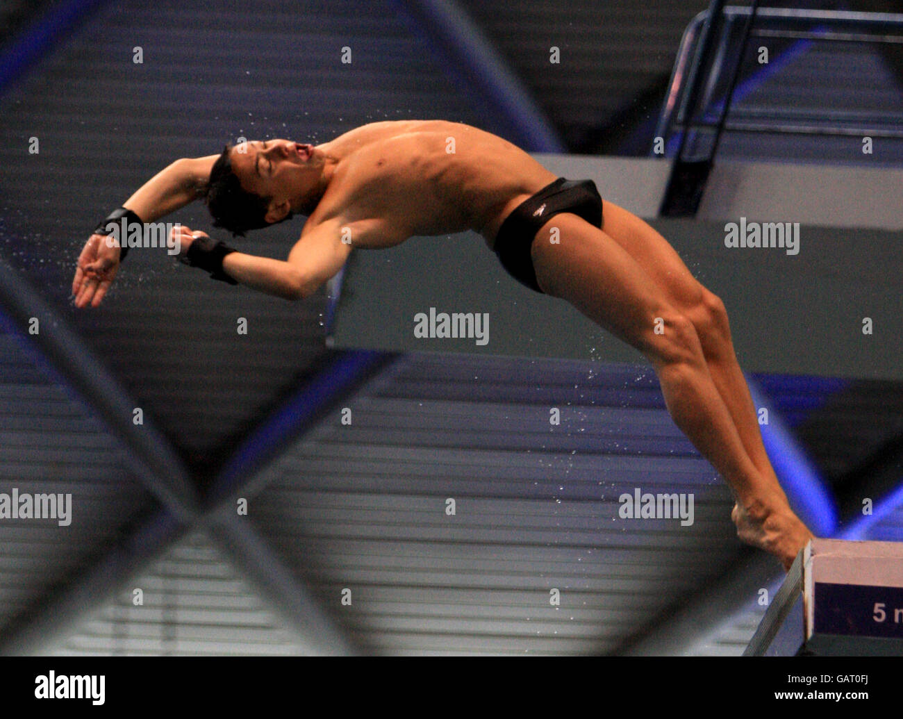 Great Britain's Tom Daley performs his routine during a practice ...