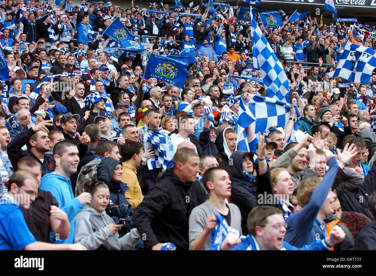 Stockport county fans celebrate in stands hi-res stock photography and ...