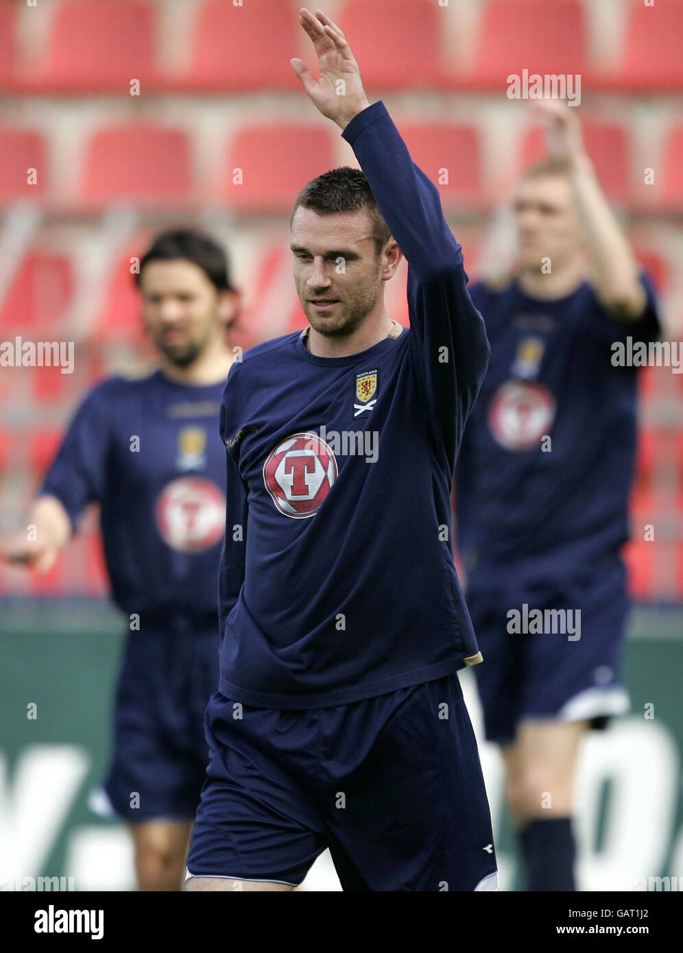 Soccer scotland training session spartan stadium hi-res stock ...