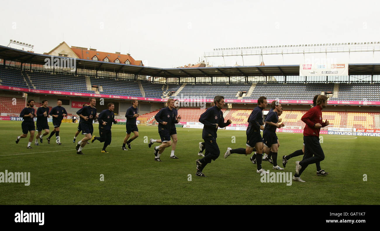 Soccer scotland training session spartan stadium hi-res stock ...