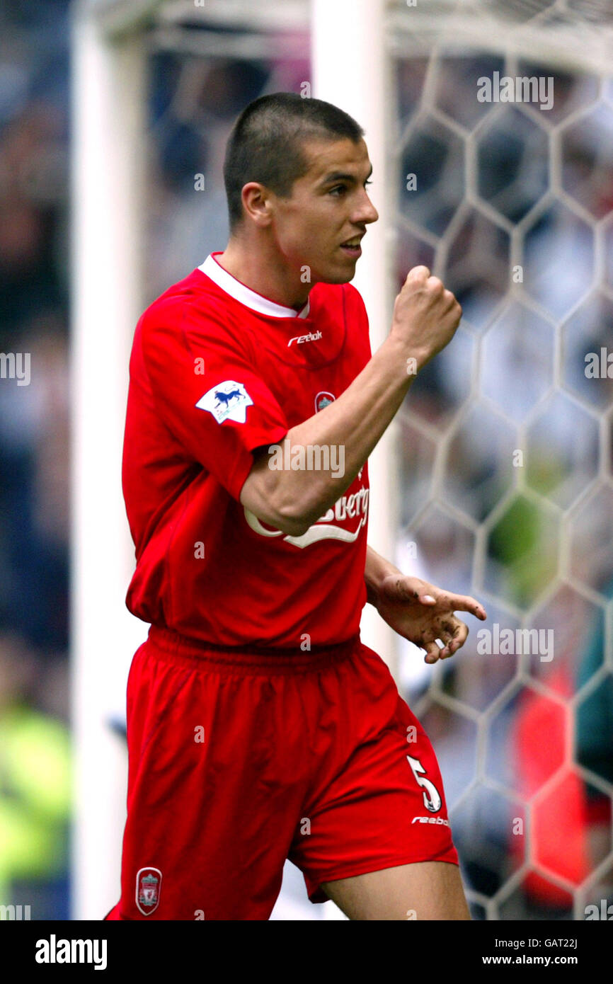 Liverpool's Milan Baros celebrates scoring his teams 2nd goal of the ...