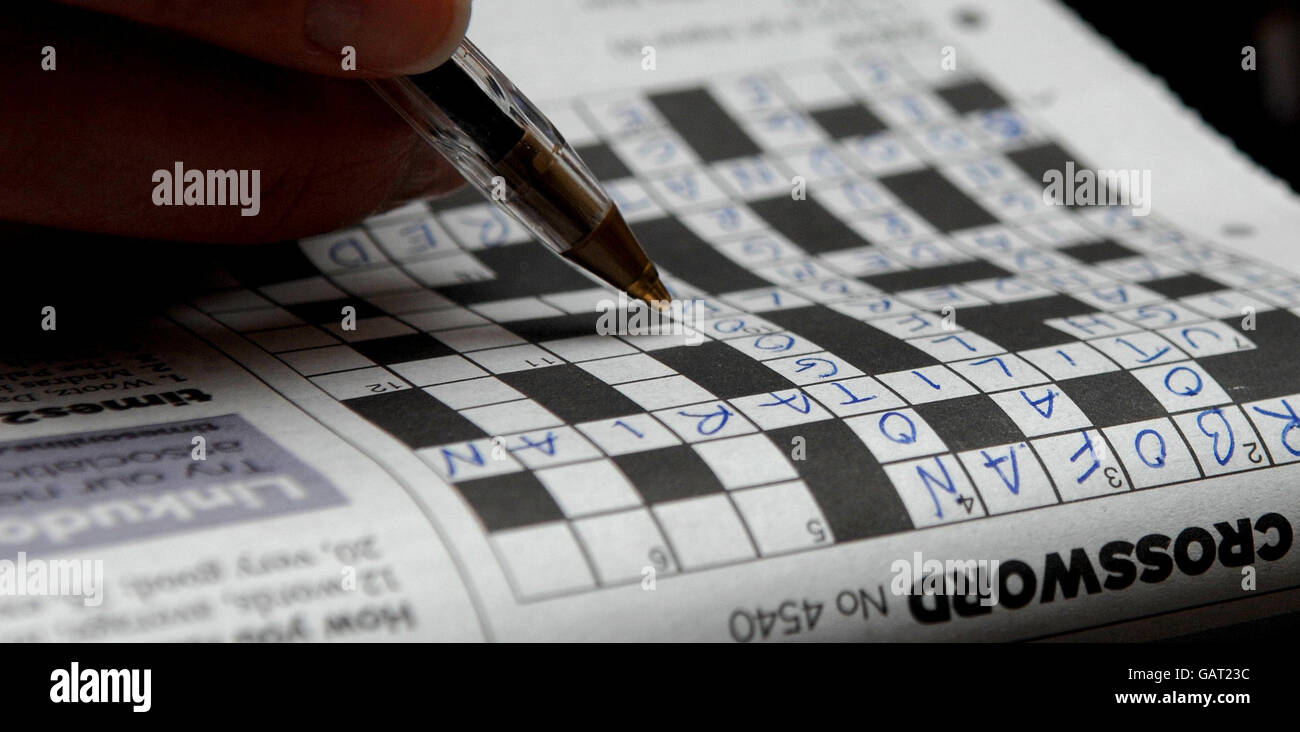 Completed crossword puzzle hi-res stock photography and images - Alamy