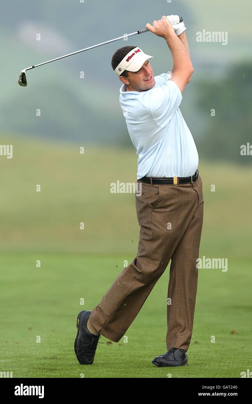Anthony Wall in action during Round 2 of the Welsh Open at The Celtic ...