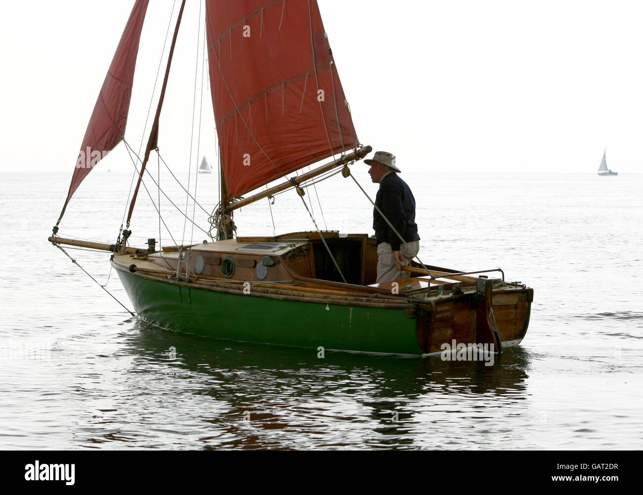 East Coast author Charles Stock in his home built 16ft 'Shoal Waters ...