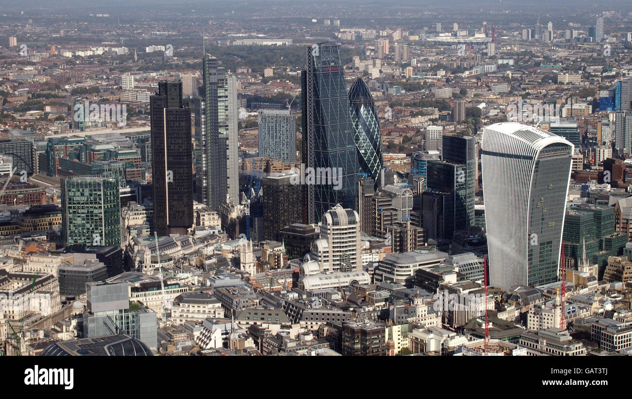Helicopter london gherkin hi-res stock photography and images - Alamy