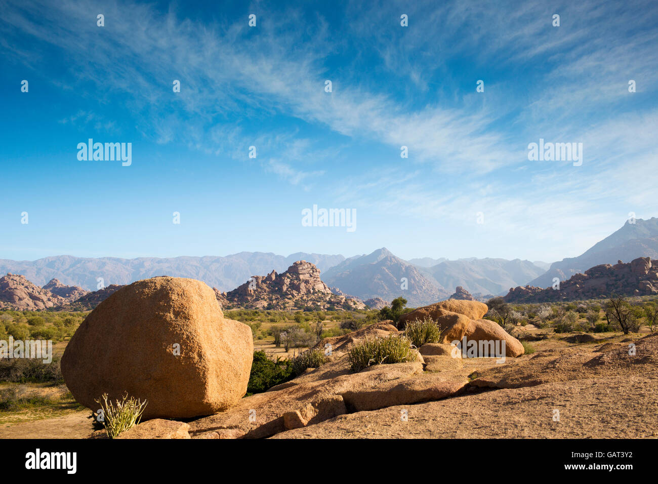 the huge rocks in morocco tafraoute Stock Photo - Alamy