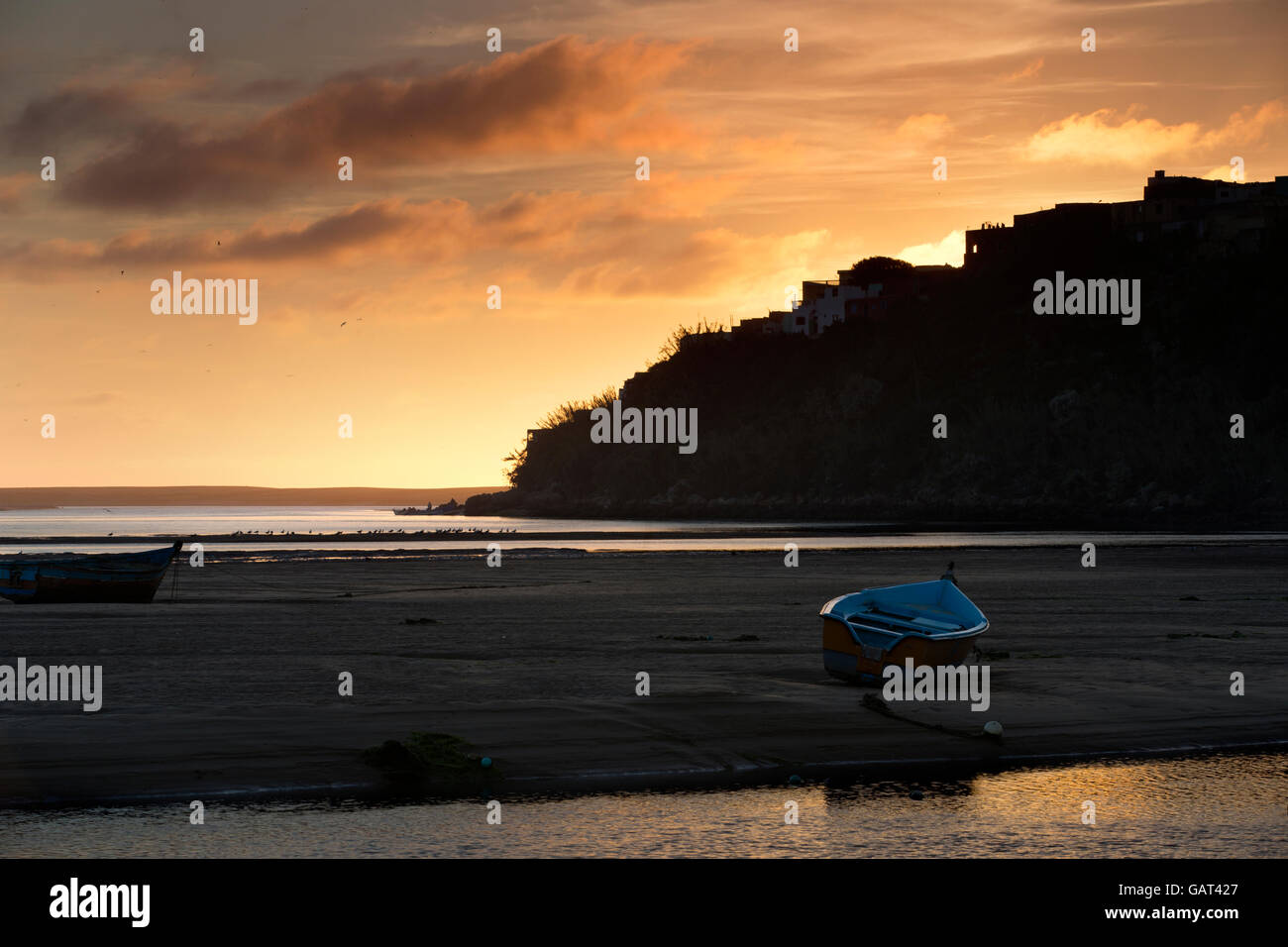moulay bousselham lagoon on the morocco altantic coast Stock Photo - Alamy