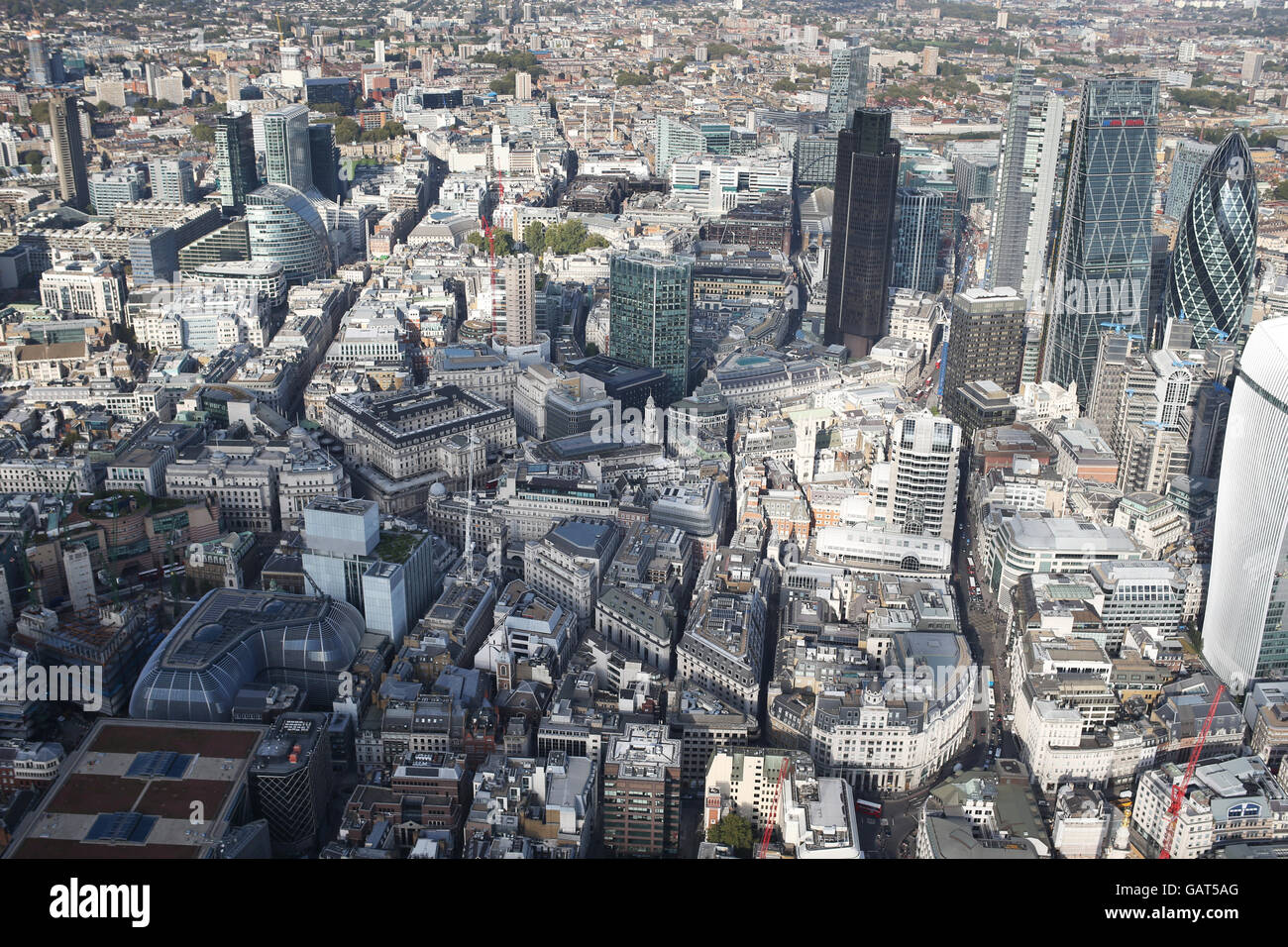 a view of london city skyline from a helicopter Stock Photo - Alamy
