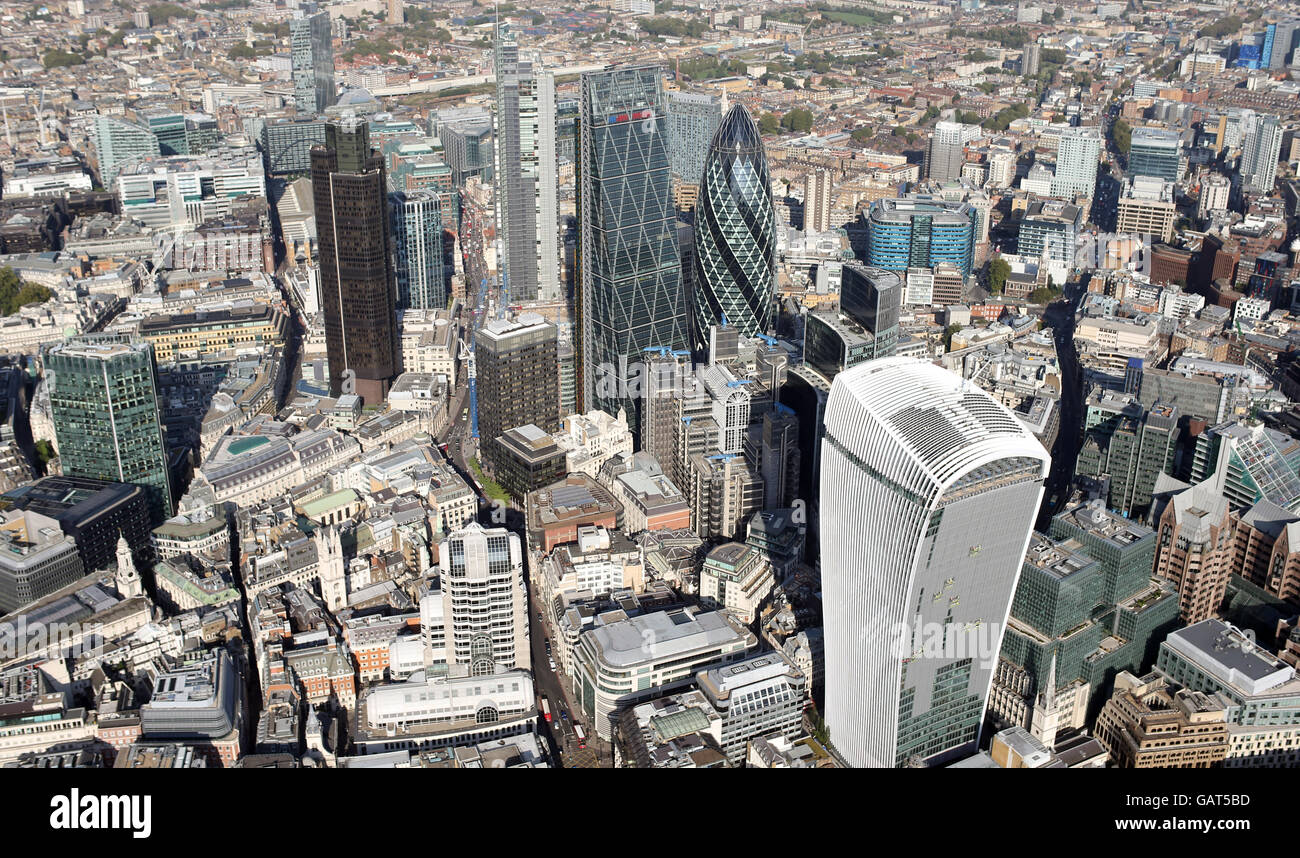 a view of london city skyline from a helicopter Stock Photo - Alamy